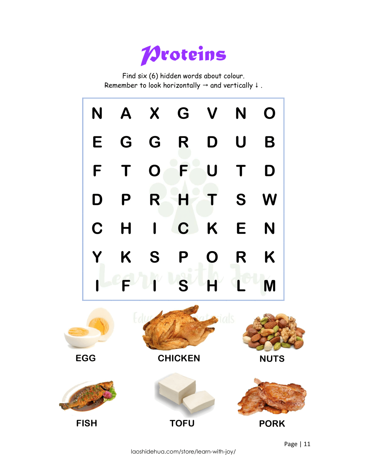 Fun Word Search | K2 – 老师的话 lao shi de hua