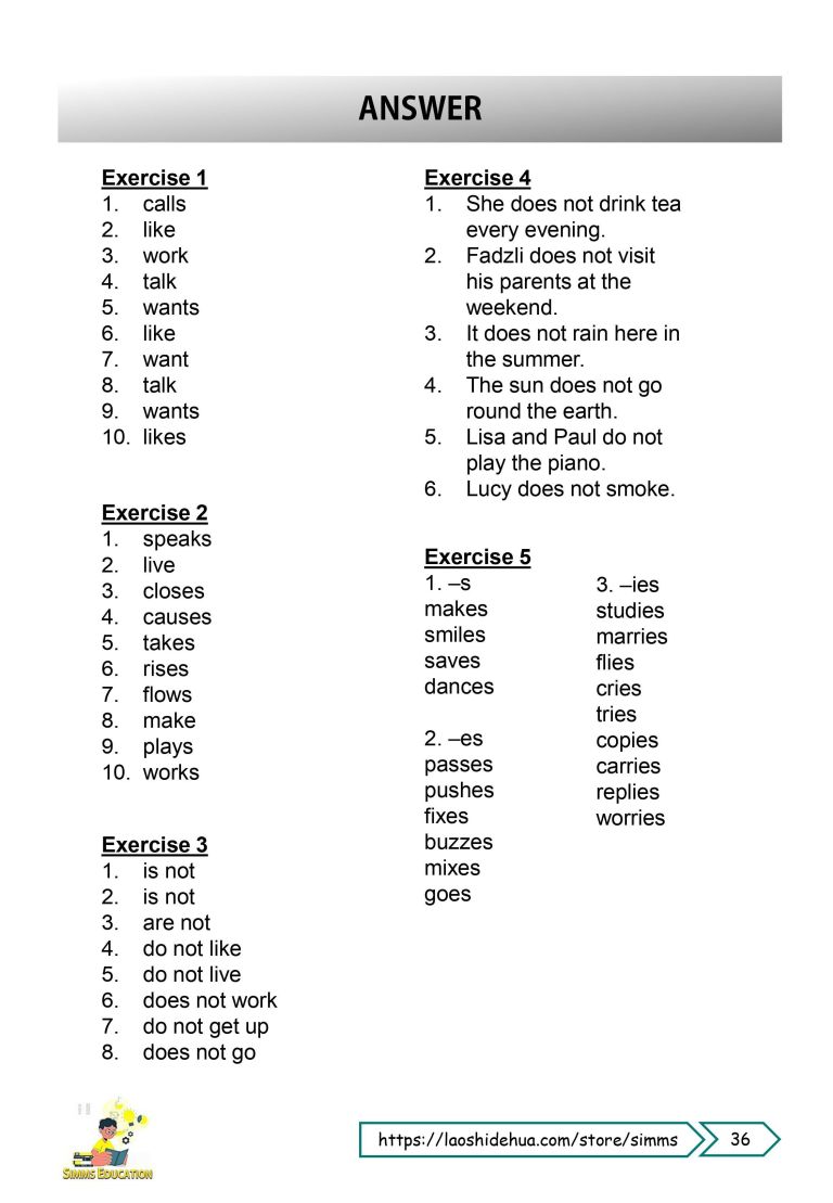 [English] 40 Grammar Worksheets (Tenses) 英文动词时态基础 (笔记与练习) – 老师的话 lao ...