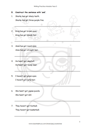 [Year 3 English] Sentence Building Module – 老师的话 lao shi de hua