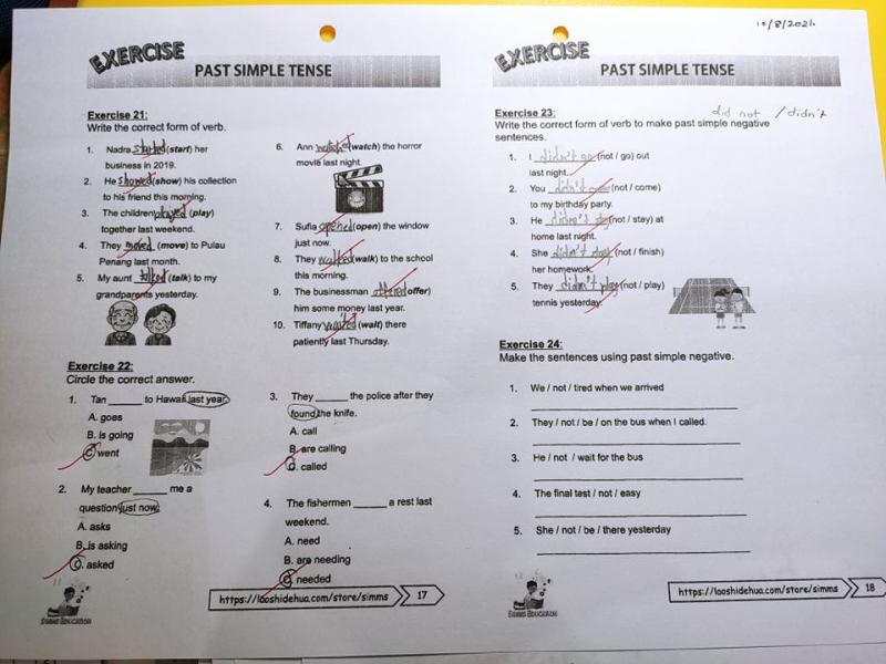[English] 40 Grammar Worksheets (Tenses) 英文动词时态基础 (笔记与练习) – 老师的话 lao ...