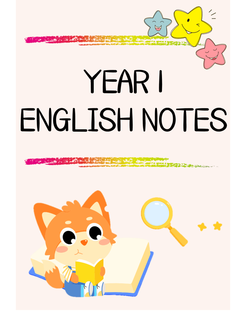 [Year 1 English] Notes (V02) – 老师的话 lao shi de hua