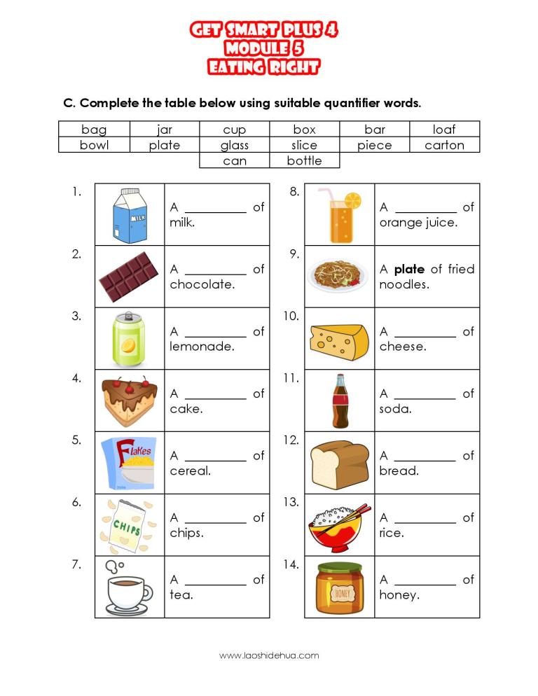 [Year 4 English] CEFR Module Worksheets (Get Smart Plus 4) – 老师的话 lao ...