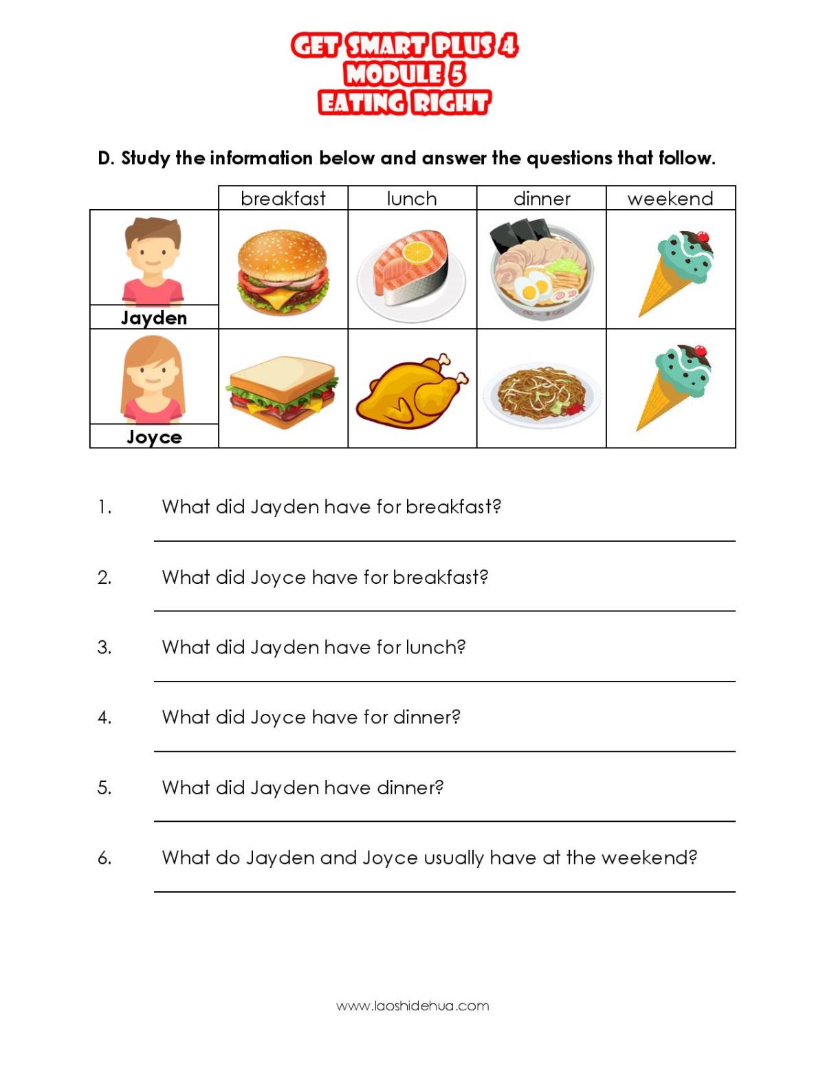 [Year 4 English] CEFR Module Worksheets (Get Smart Plus 4) – 老师的话 lao ...