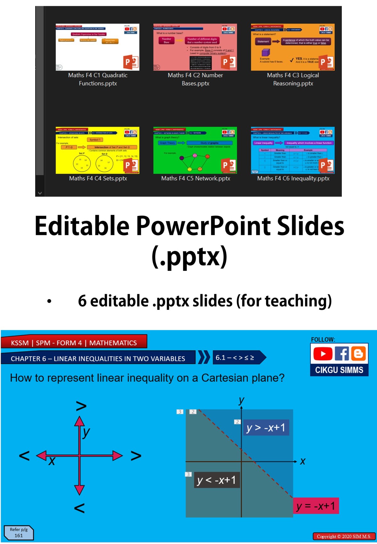 [Mathematics KSSM SPM] Form 4 – Teaching Slides and Notes (C1-6) – 老师的话 ...