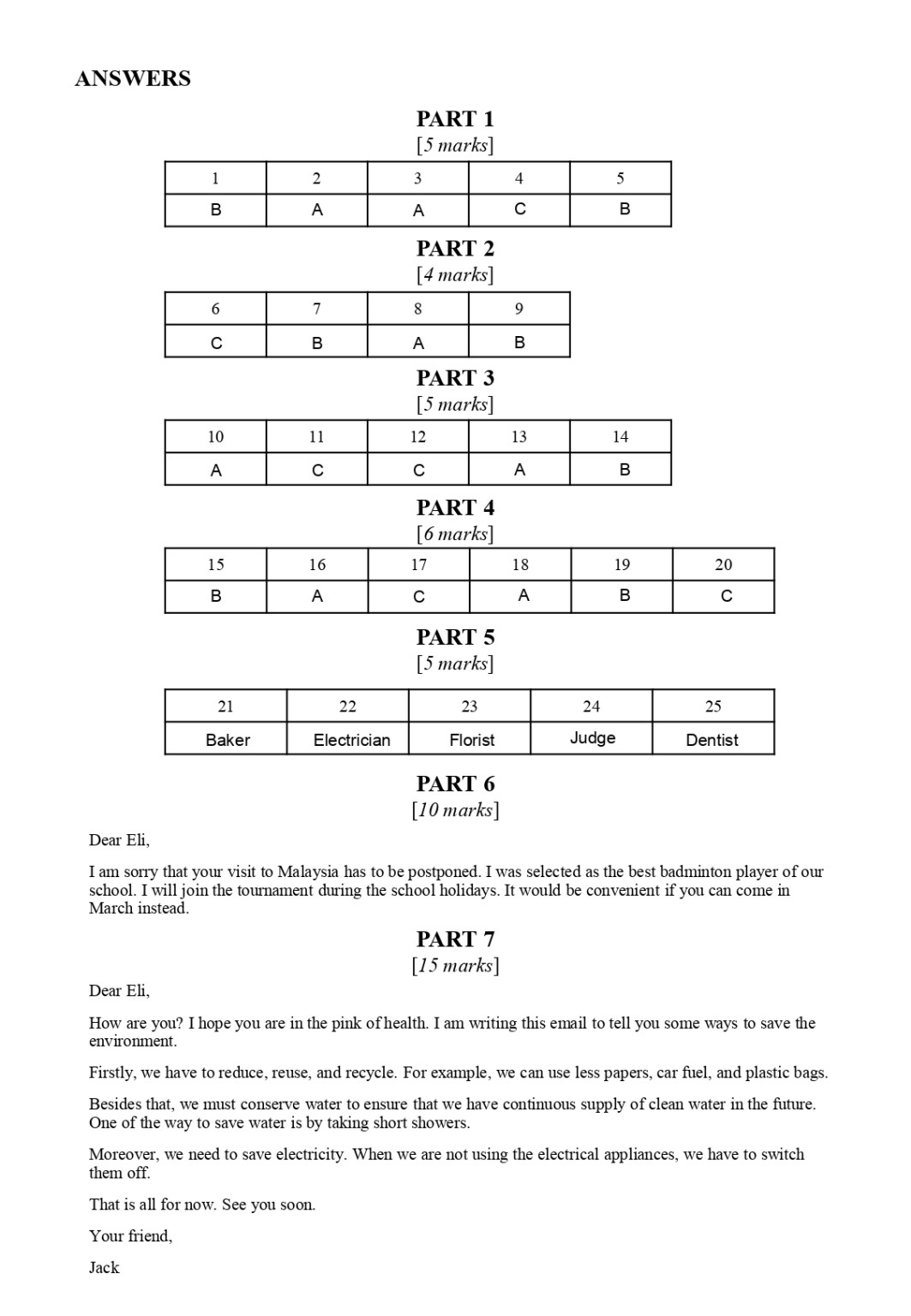 [Year 6 English] UASA Modul Paper – 老师的话 lao shi de hua