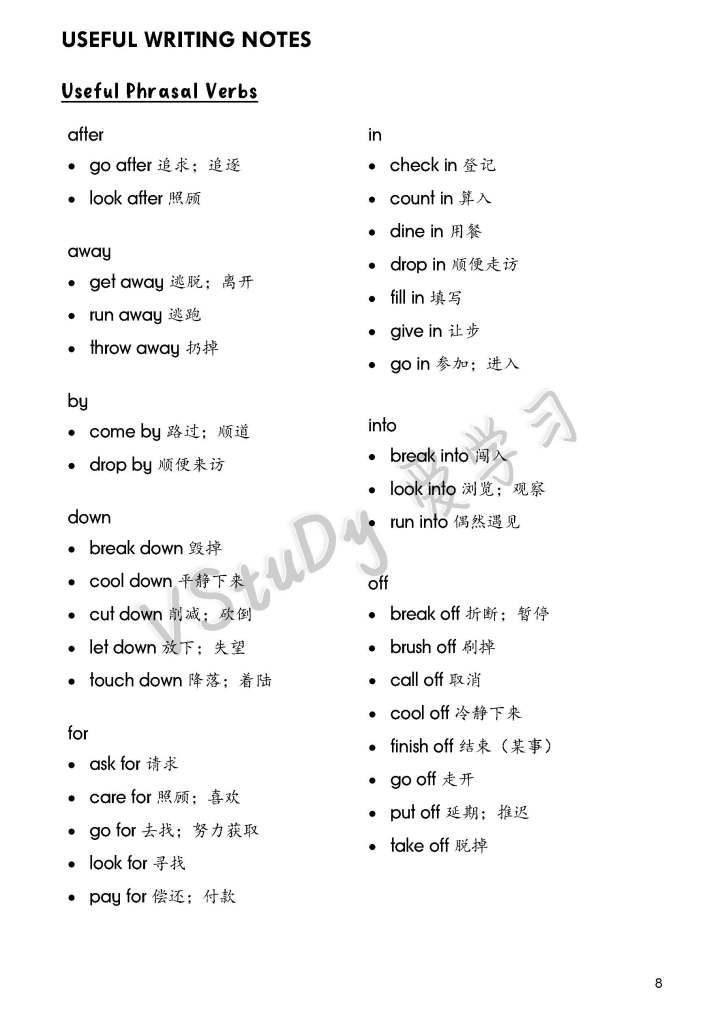 [English] Useful Writing Notes (V 11) – 老师的话 lao shi de hua