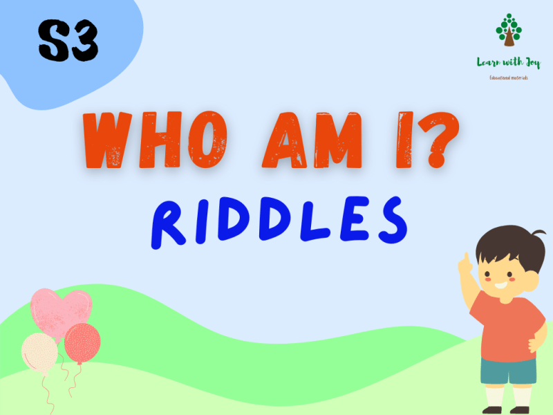 [English] Riddles (Who am I) PPT (S3) – 老师的话 lao shi de hua