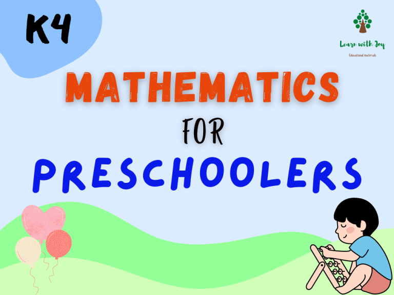 Mathematics for Preschoolers | K4 – 老师的话 lao shi de hua