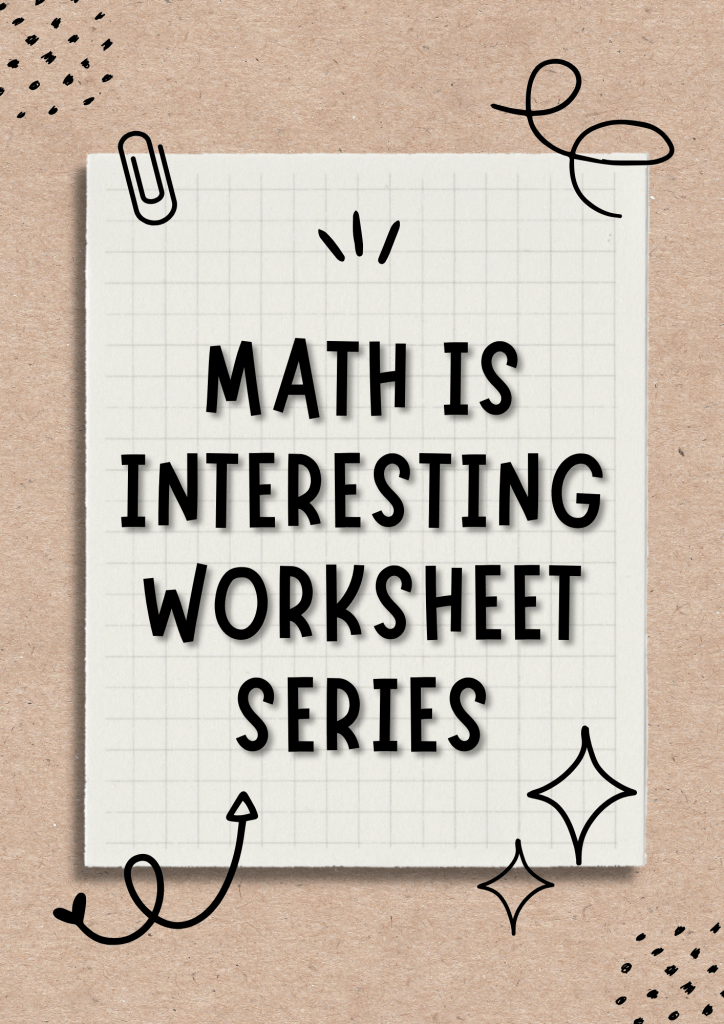 Math is Intersting Worksheet Cover Page – 老师的话 lao shi de hua