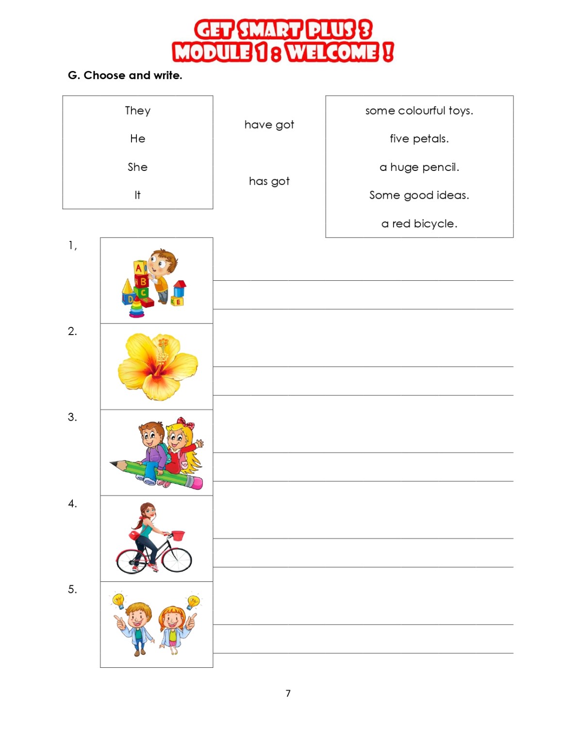 [Year 3 English] CEFR Module Worksheets (Get Smart Plus 3) – 老师的话 lao ...