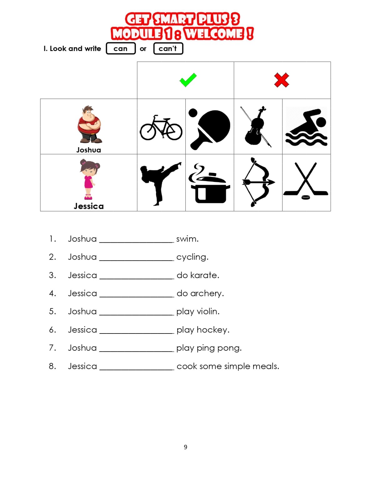 [Year 3 English] CEFR Module Worksheets (Get Smart Plus 3) – 老师的话 lao ...