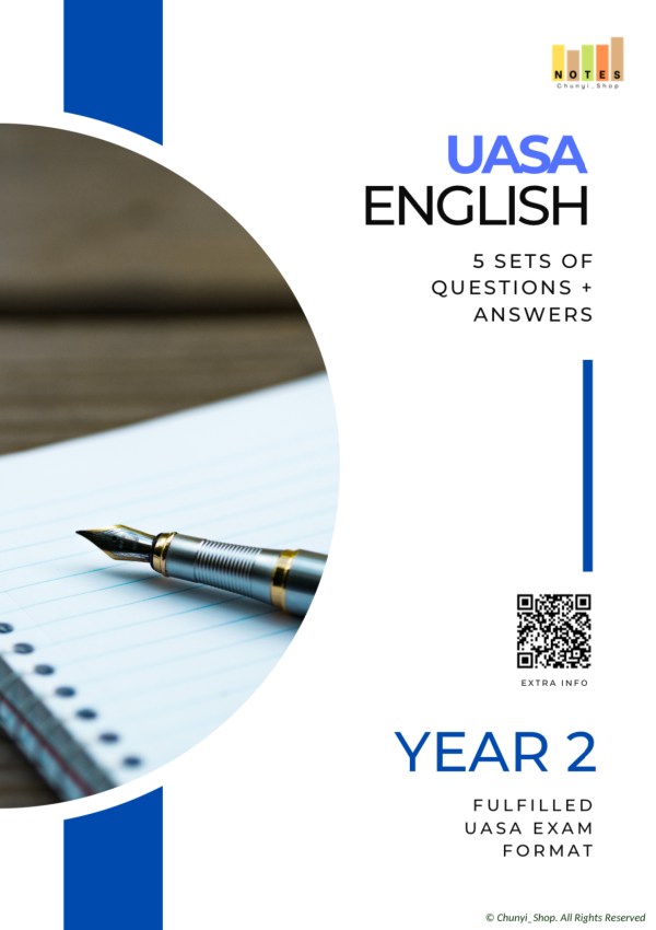 Year 2 UASA ENGLISH MODEL PAPERS – 老师的话 lao shi de hua
