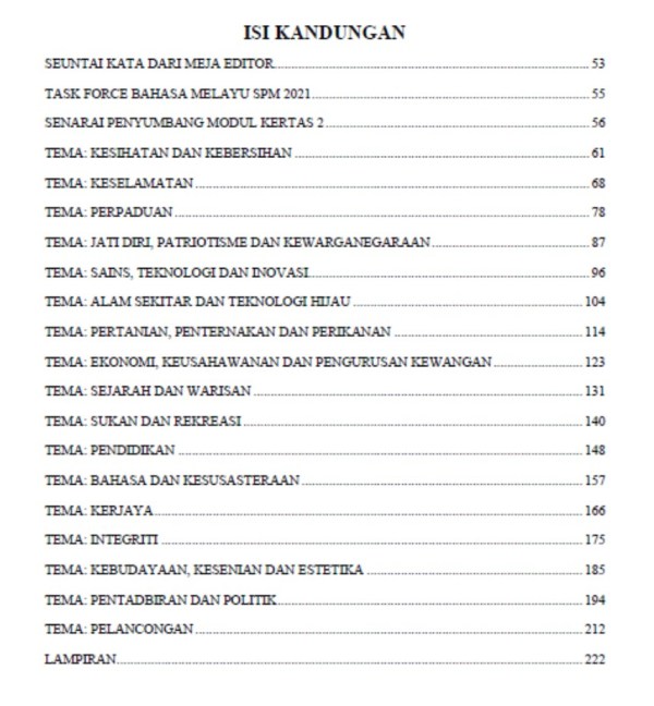 SPM Bahasa Melayu KSSM 2021 ( Kertas 2) Latihan mengikut soalan ...