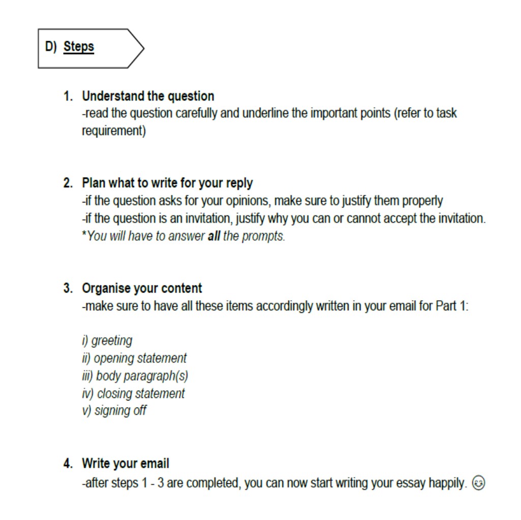 SPM English Paper 2 Guided Writing – 老师的话 lao shi de hua