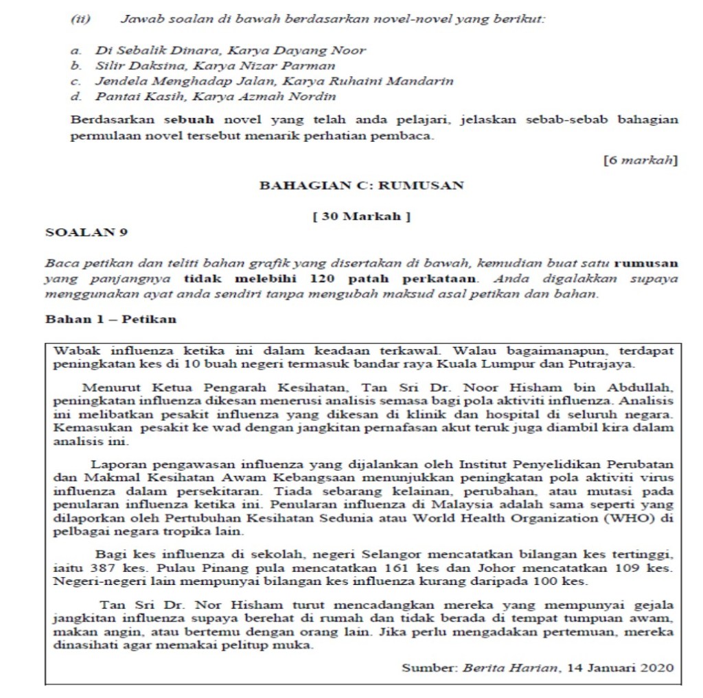 SPM Bahasa Melayu KSSM 2021 ( Kertas 2) Latihan mengikut soalan ...